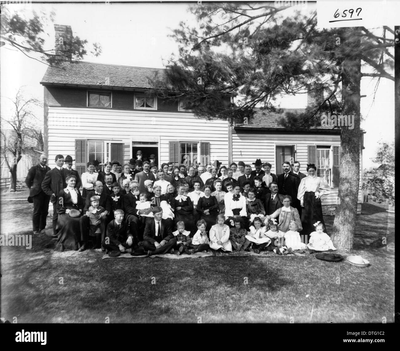 A group portrait celebrating the 50th wedding anniversary of Bess and ...