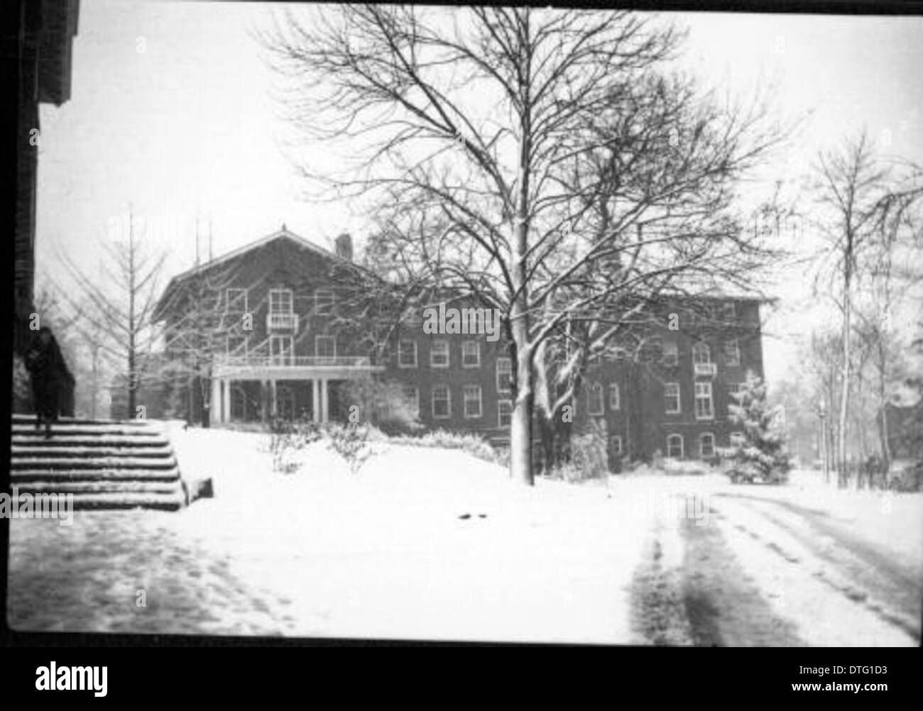 This photograph shows a winter scene on the Miami University campus ...