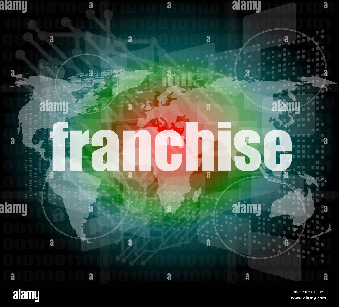 business concept: word franchise on digital touch screen Stock Photo ...
