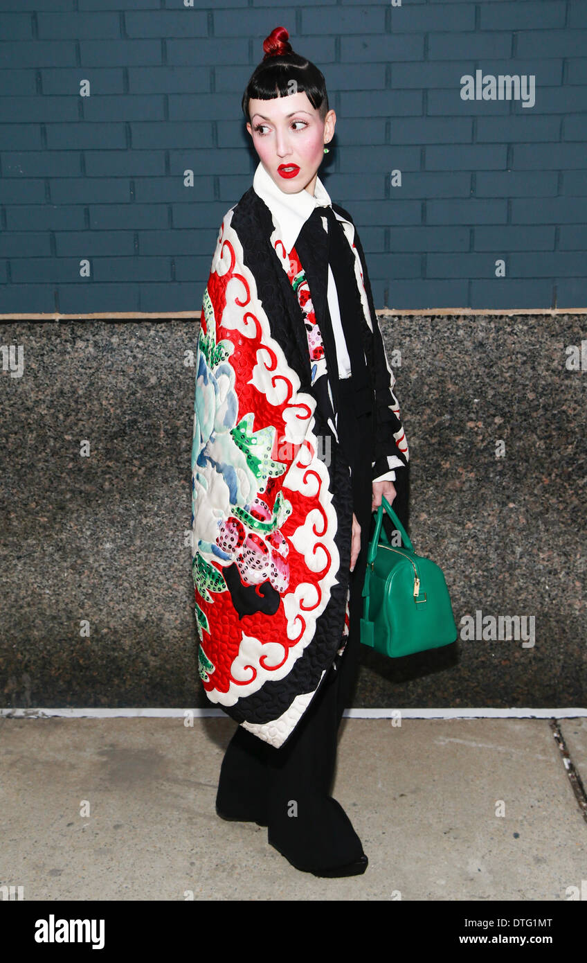 Michelle Harper arriving at the Diane von Furstenberg runway show in ...