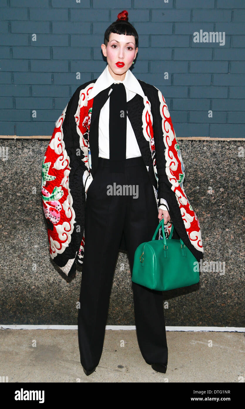 Michelle Harper arriving at the Diane von Furstenberg runway show in ...