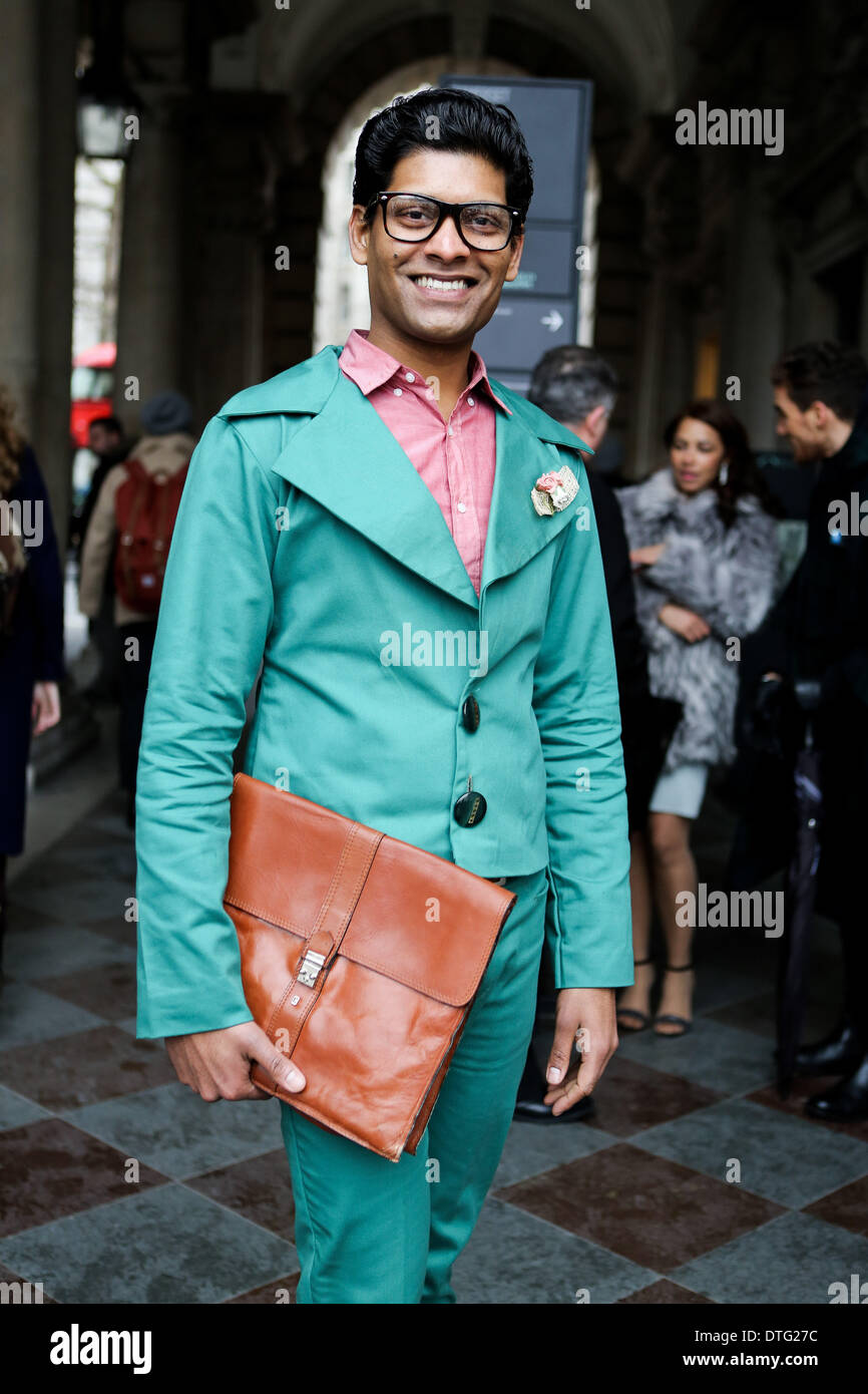 London, UK. 15th Feb 2014. Emmanuel Ray arriving at Somerset House in ...