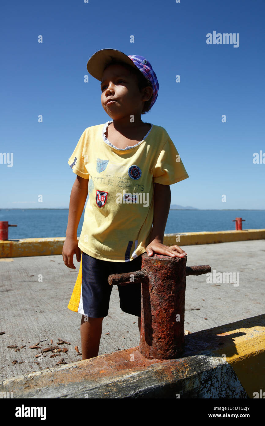 boy pier Potosi Nicaragua Stock Photo - Alamy