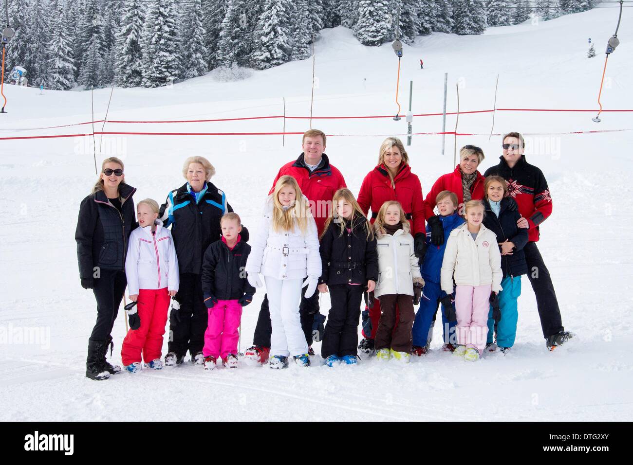 Lech am Arlberg, Austria. 17th Feb, 2014. King Willem-Alexander, Queen ...
