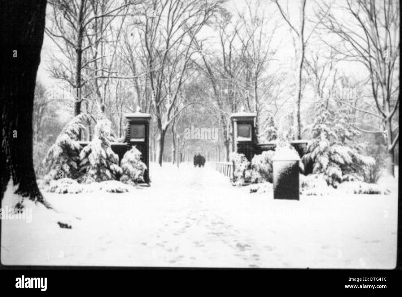 This photograph shows the Main Gate and Slant Walk at Miami University ...