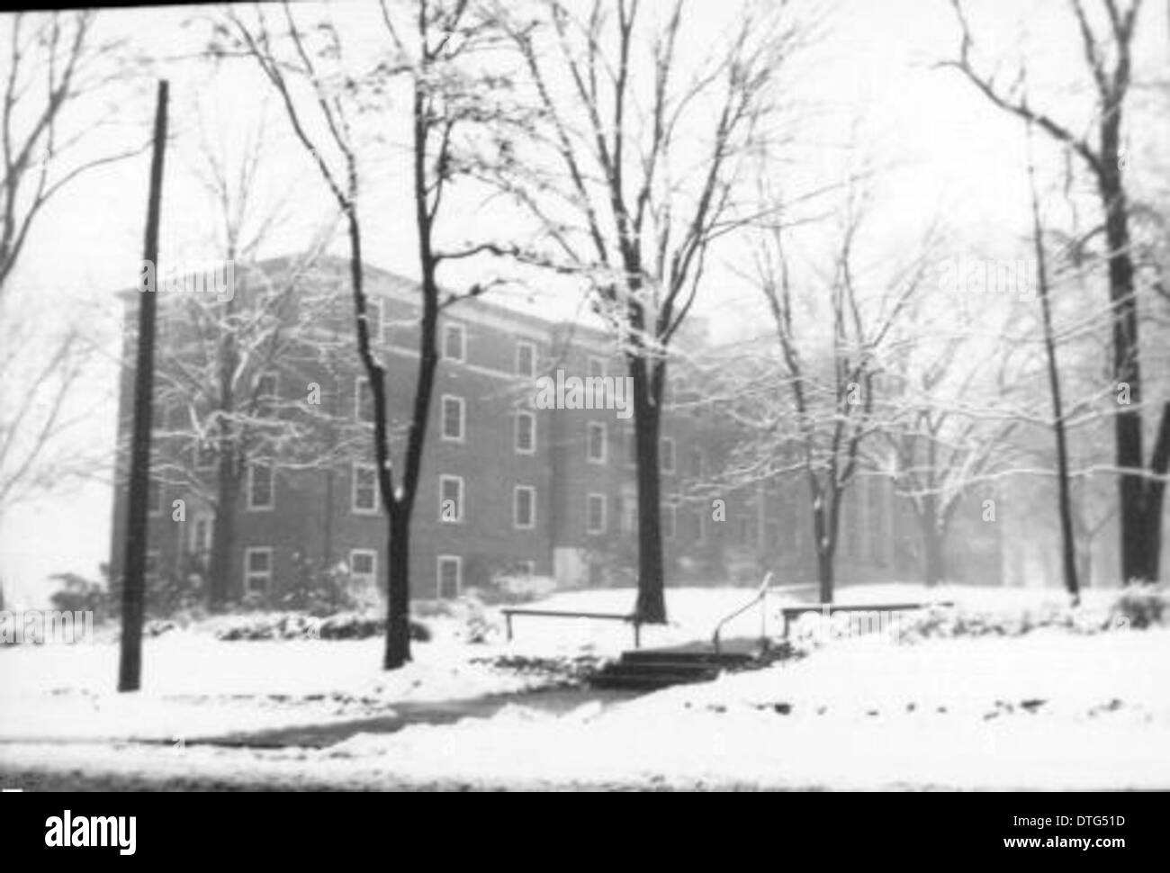This historical photograph shows Ogden Hall at Miami University ...