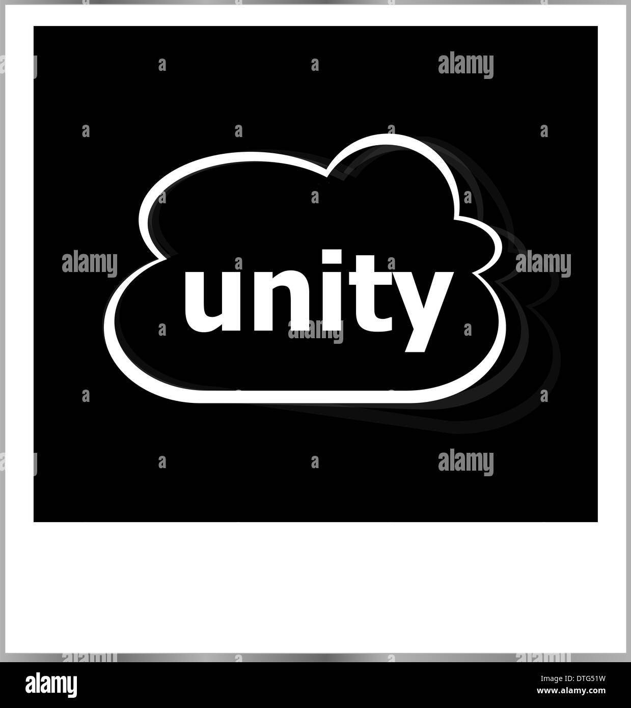unity word business concept, photo frame isolated on white Stock Photo ...