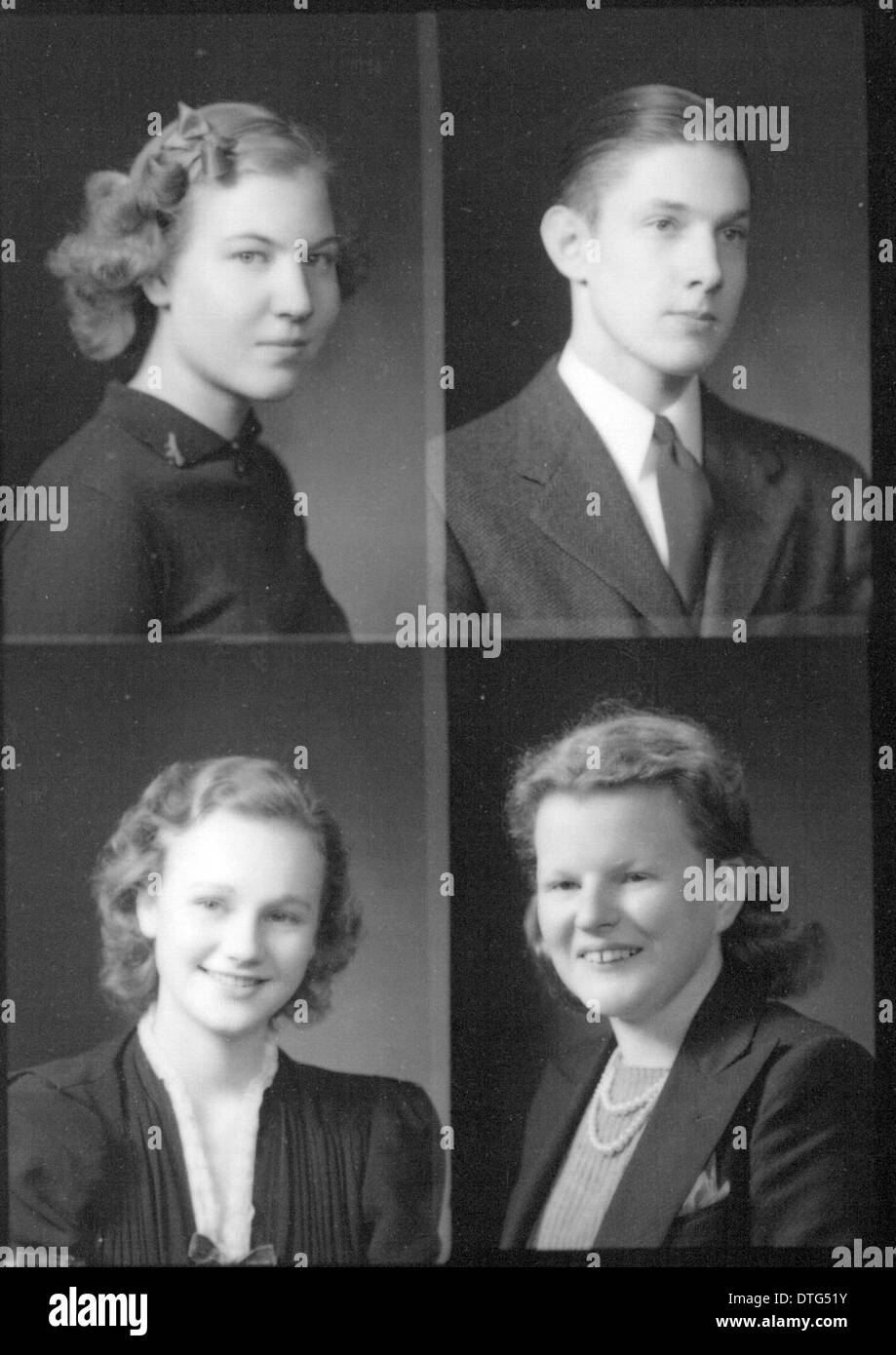 McGuffey High School yearbook portraits 1939 Stock Photo - Alamy