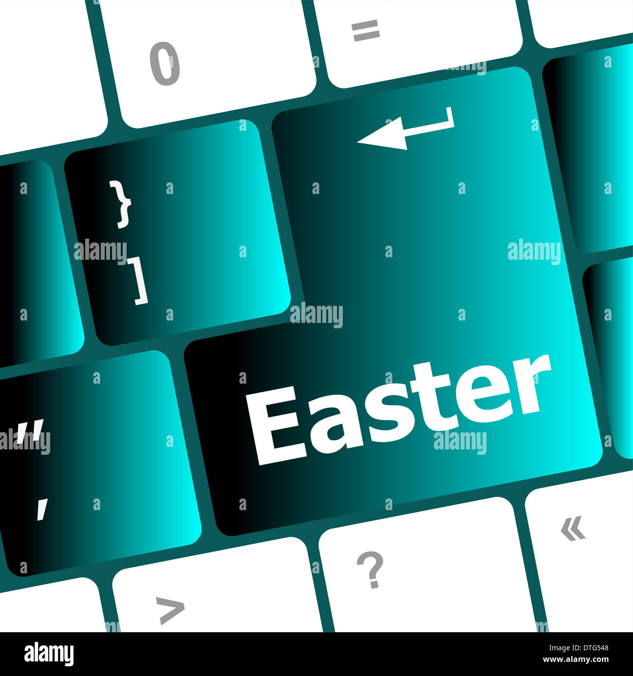 Easter text button on keyboard keys Stock Photo - Alamy