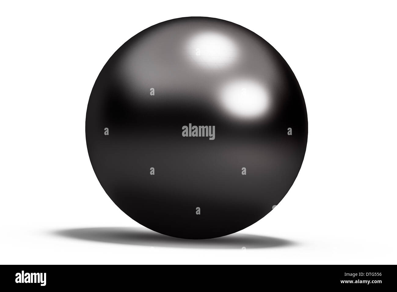 black metal geometric shapes sphere Isolated on white background Stock ...
