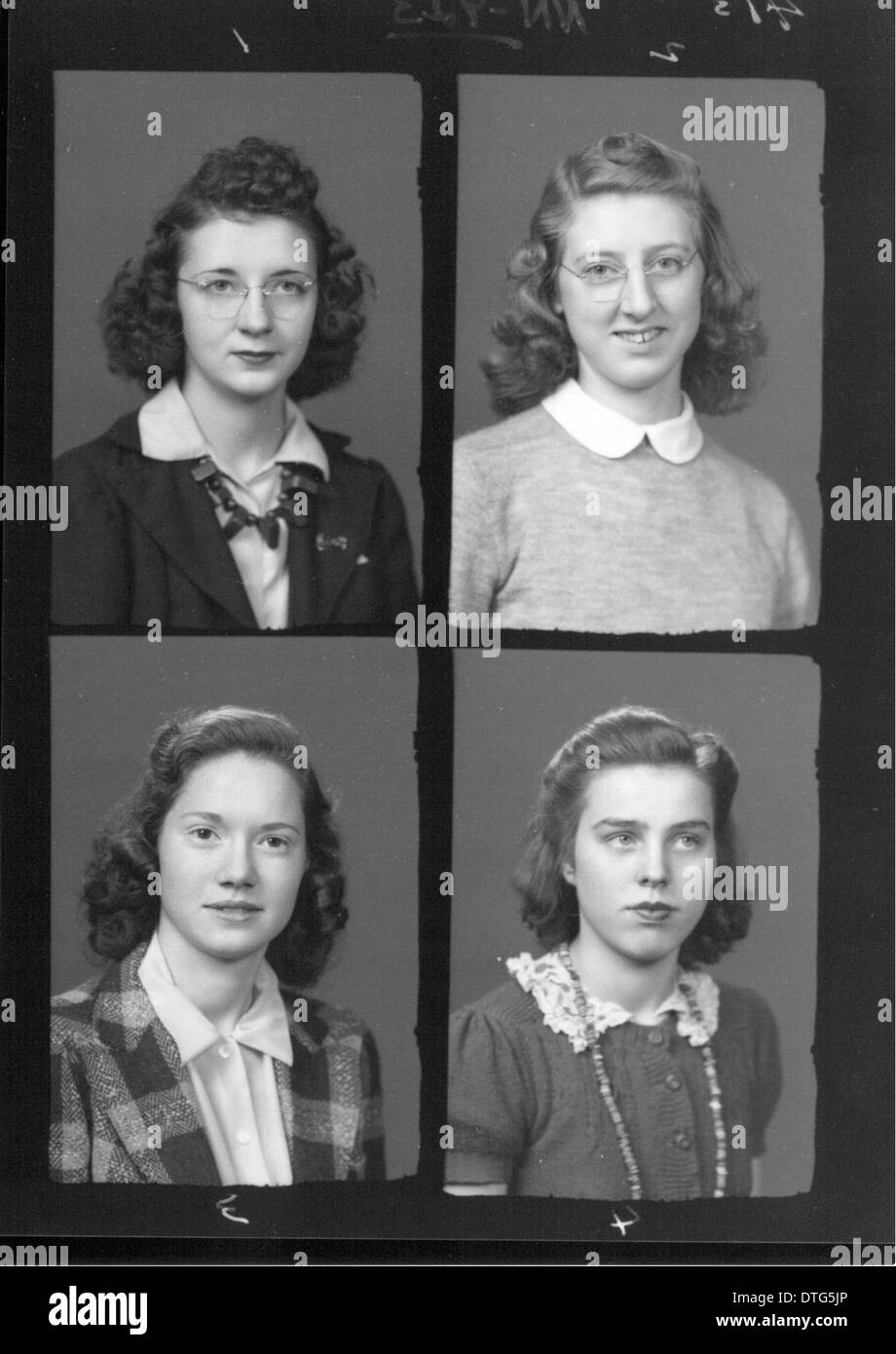 McGuffey High School yearbook portraits 1942 Stock Photo - Alamy