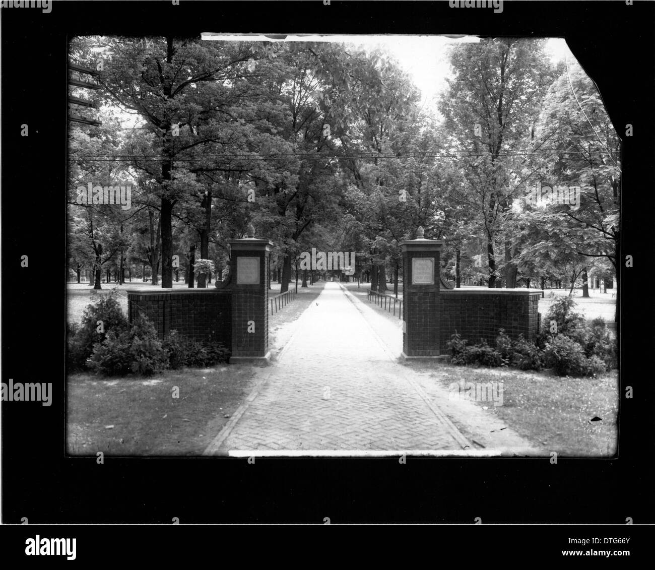The Slant Walk, depicted in a photograph taken around 1930, shows a ...