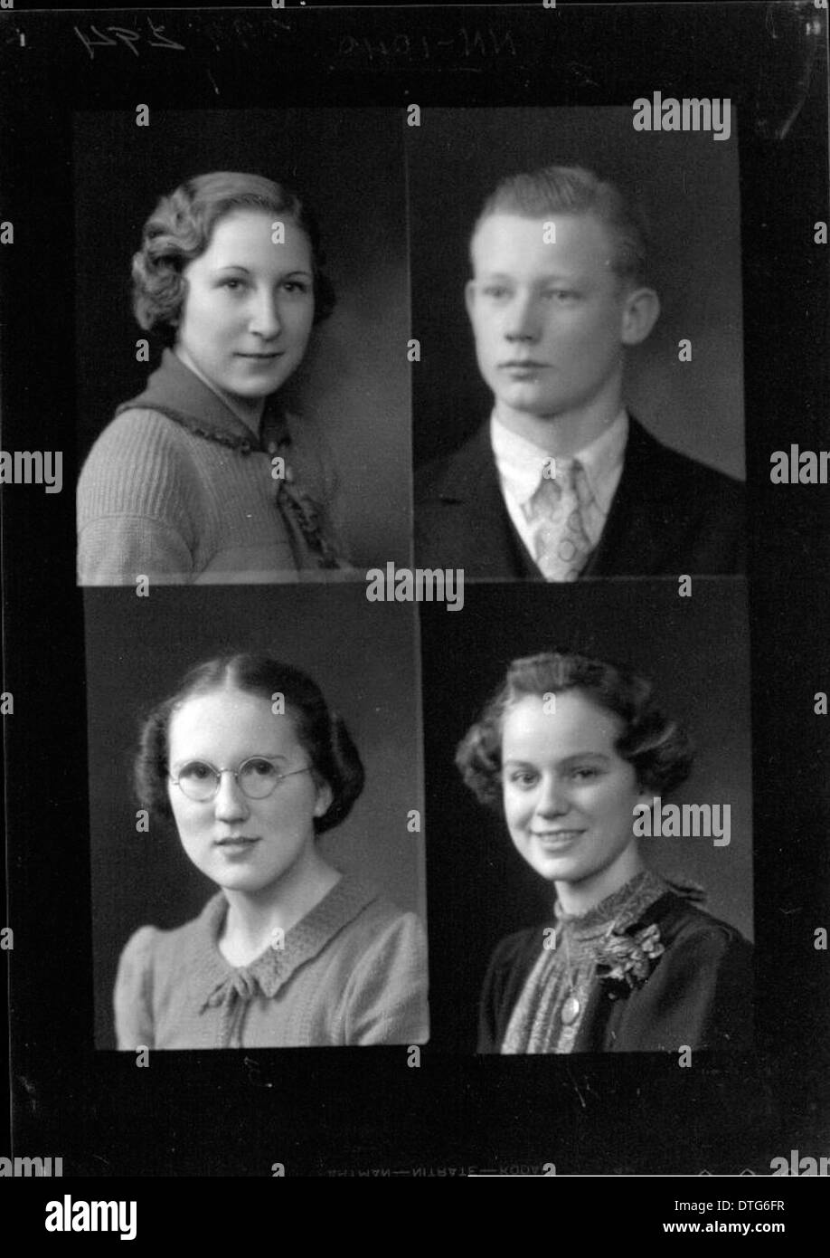 McGuffey High School yearbook portraits 1938 Stock Photo - Alamy