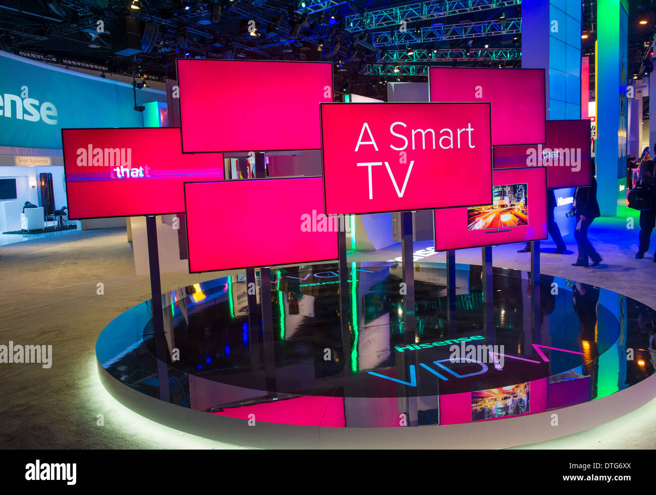 The Hisense booth at the CES show held in Las Vegas Stock Photo - Alamy