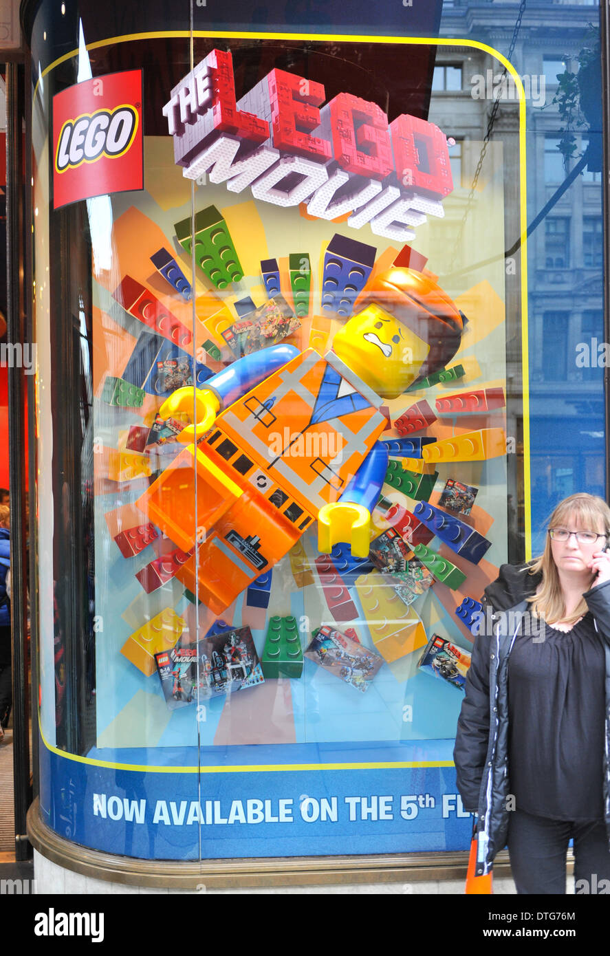 Regent Street, London, UK. 17th February 2014. Hamley's Toy Shop window ...