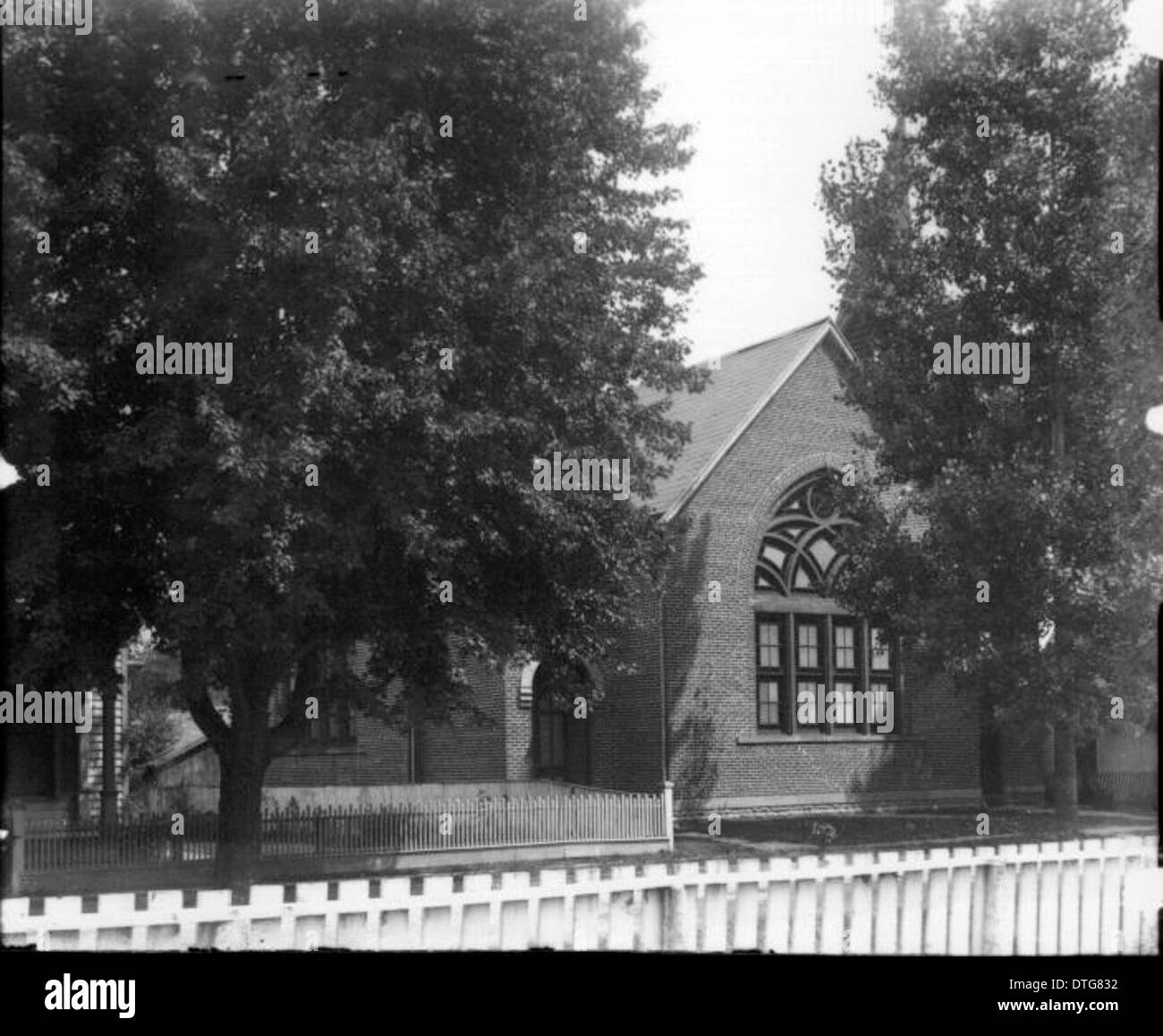 Brick church building n.d Stock Photo - Alamy