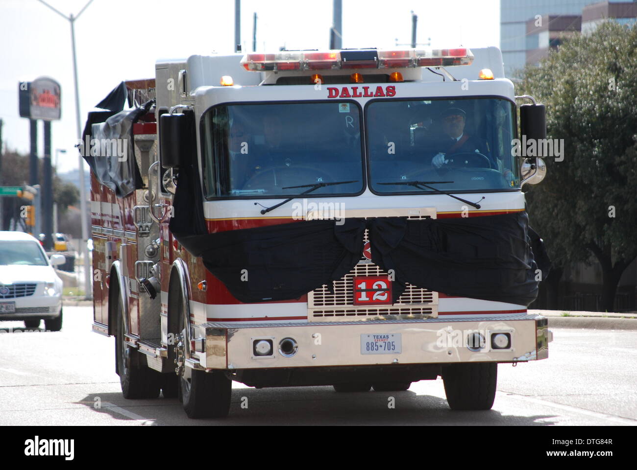 Dallas FIreman Funeral Stock Photo - Alamy