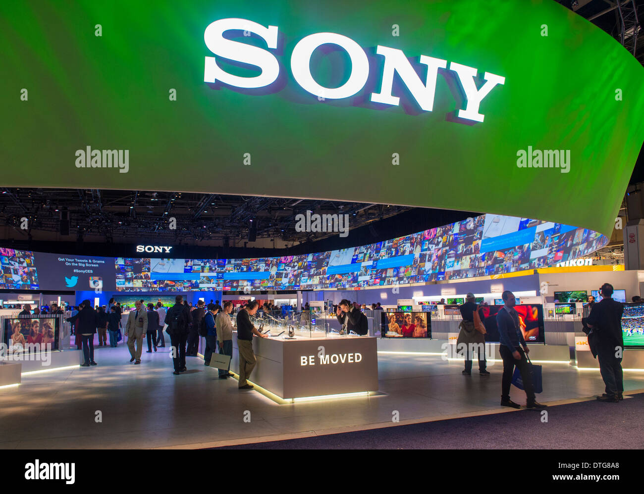 The Sony booth at the CES show held in Las Vegas Stock Photo - Alamy
