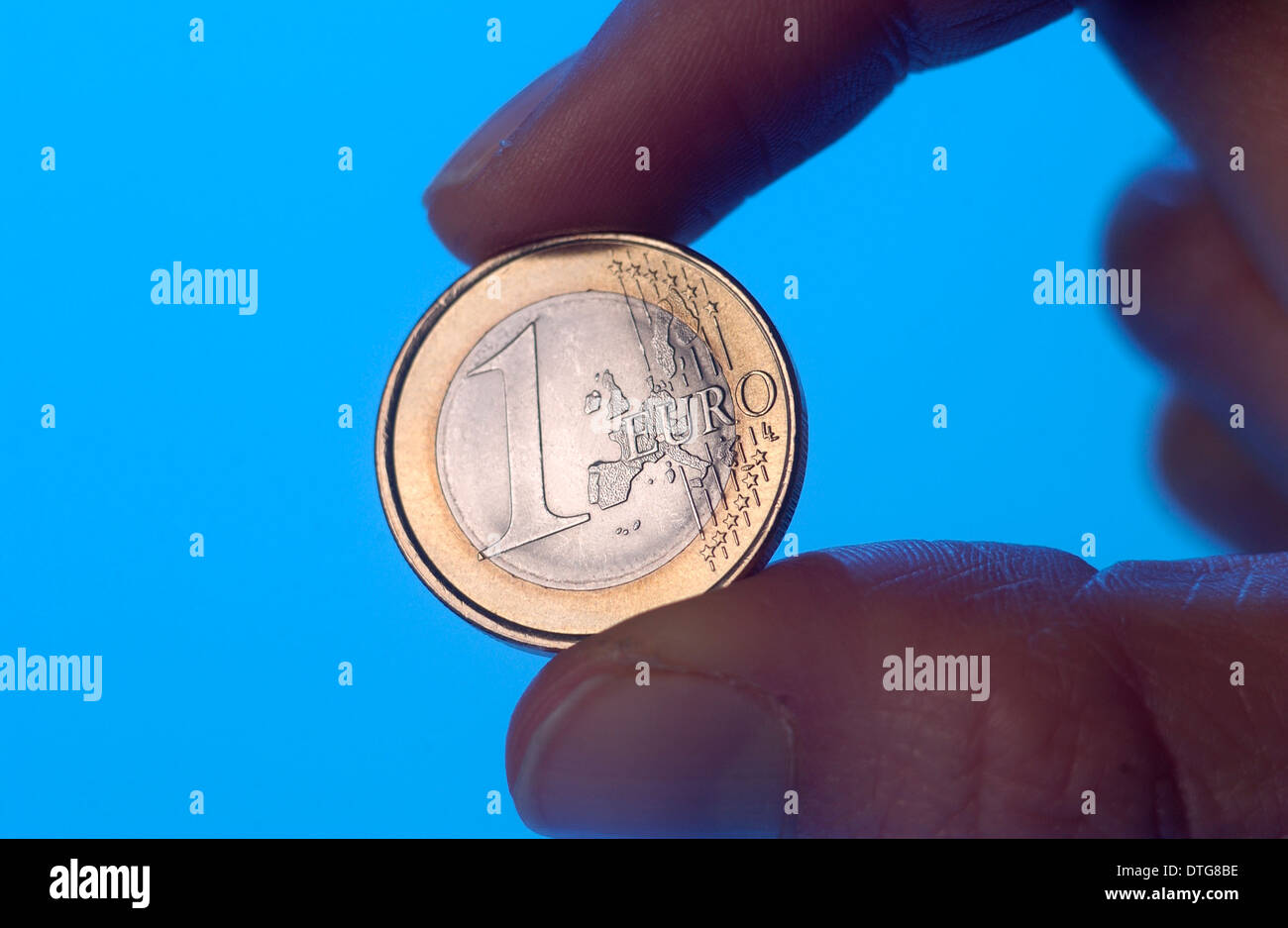 One Euro coin Stock Photo - Alamy