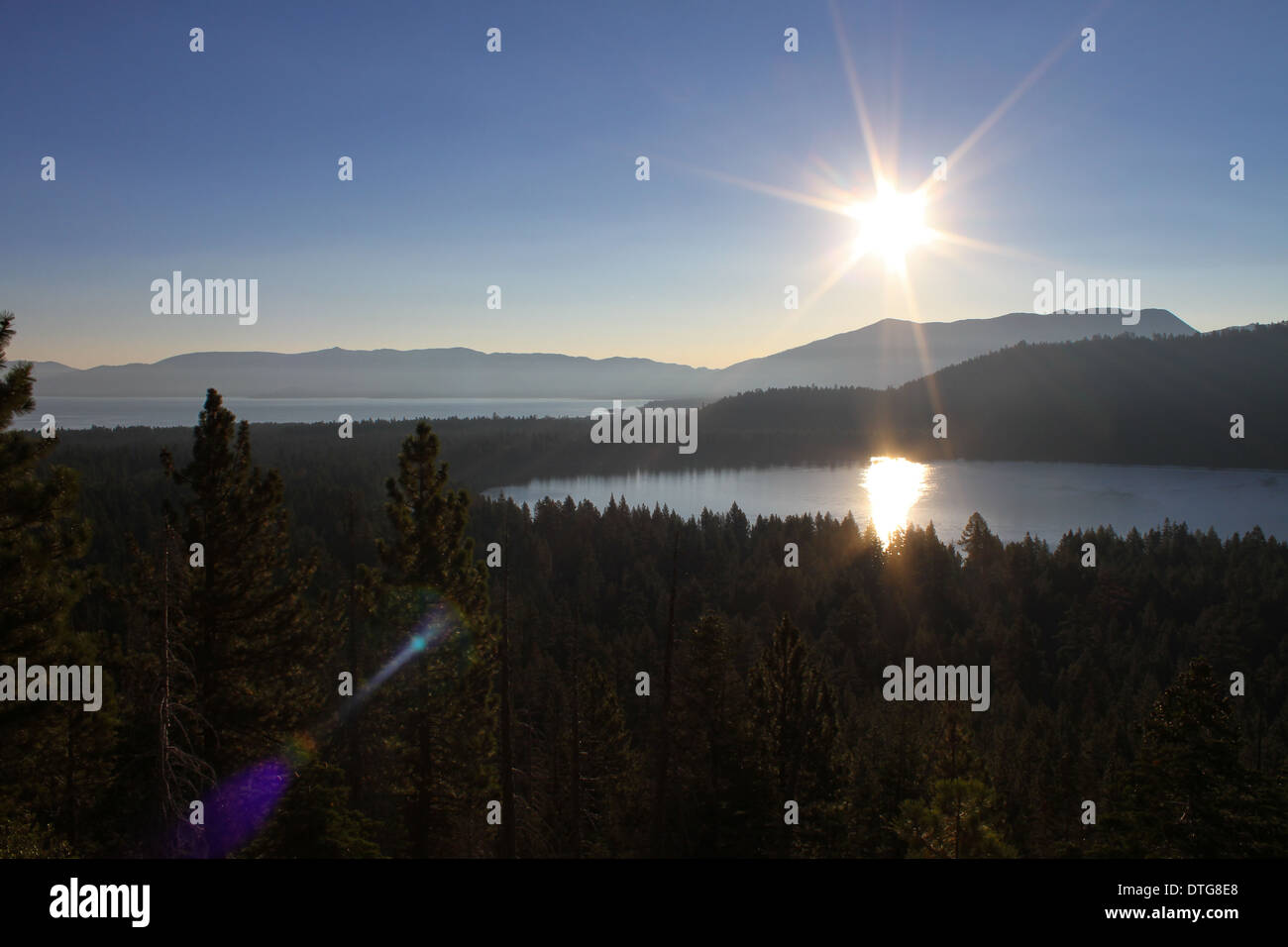 The beginning of Mt. Tallac trail gives a serene view of Cascade Lake ...