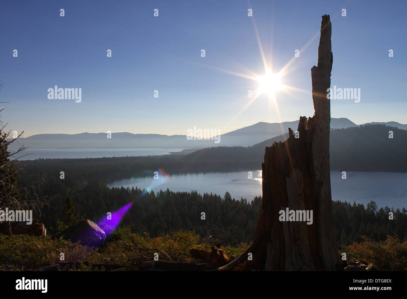 The beginning of Mt. Tallac trail gives a serene view of Cascade Lake ...