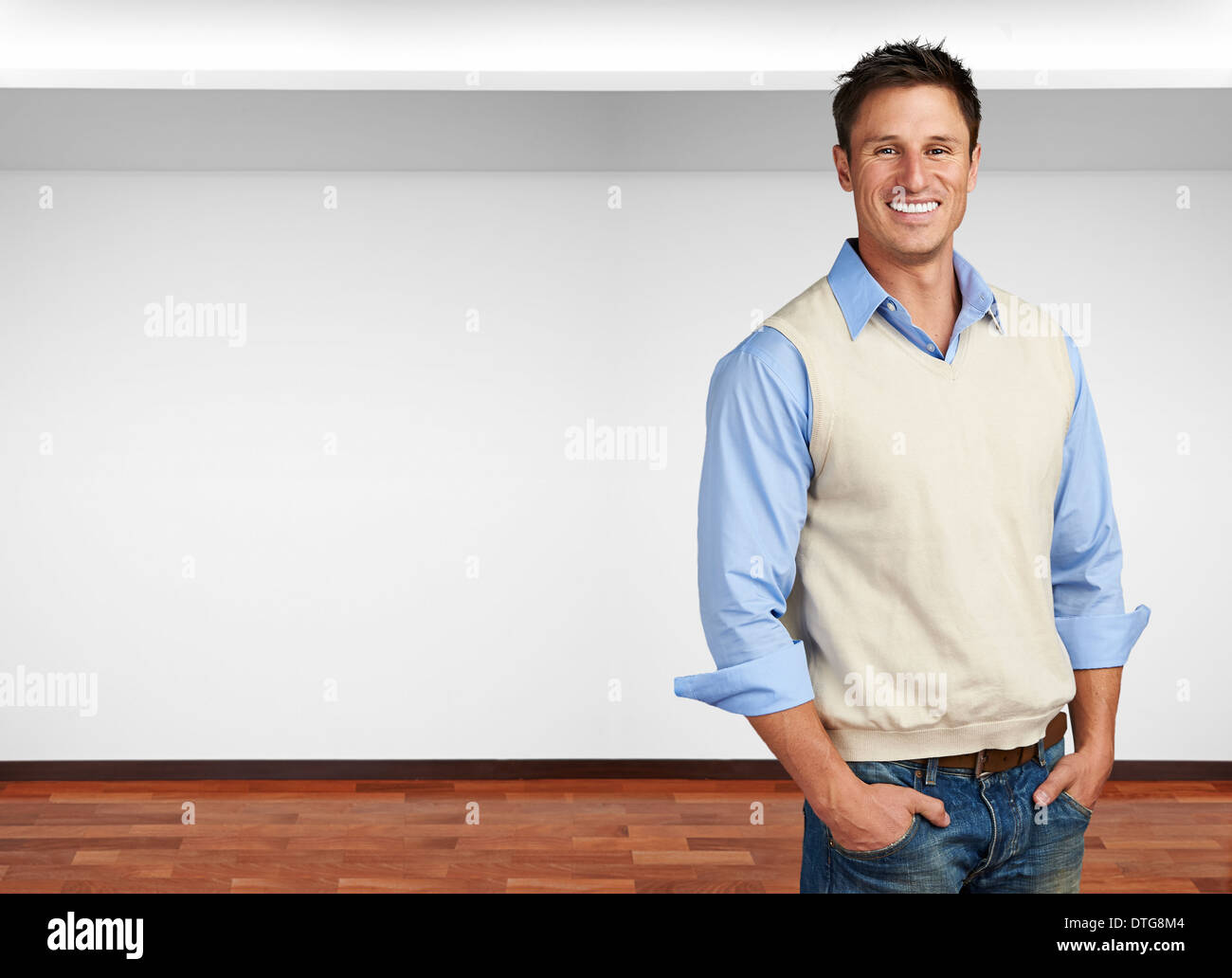 Successful happy casual man Stock Photo - Alamy