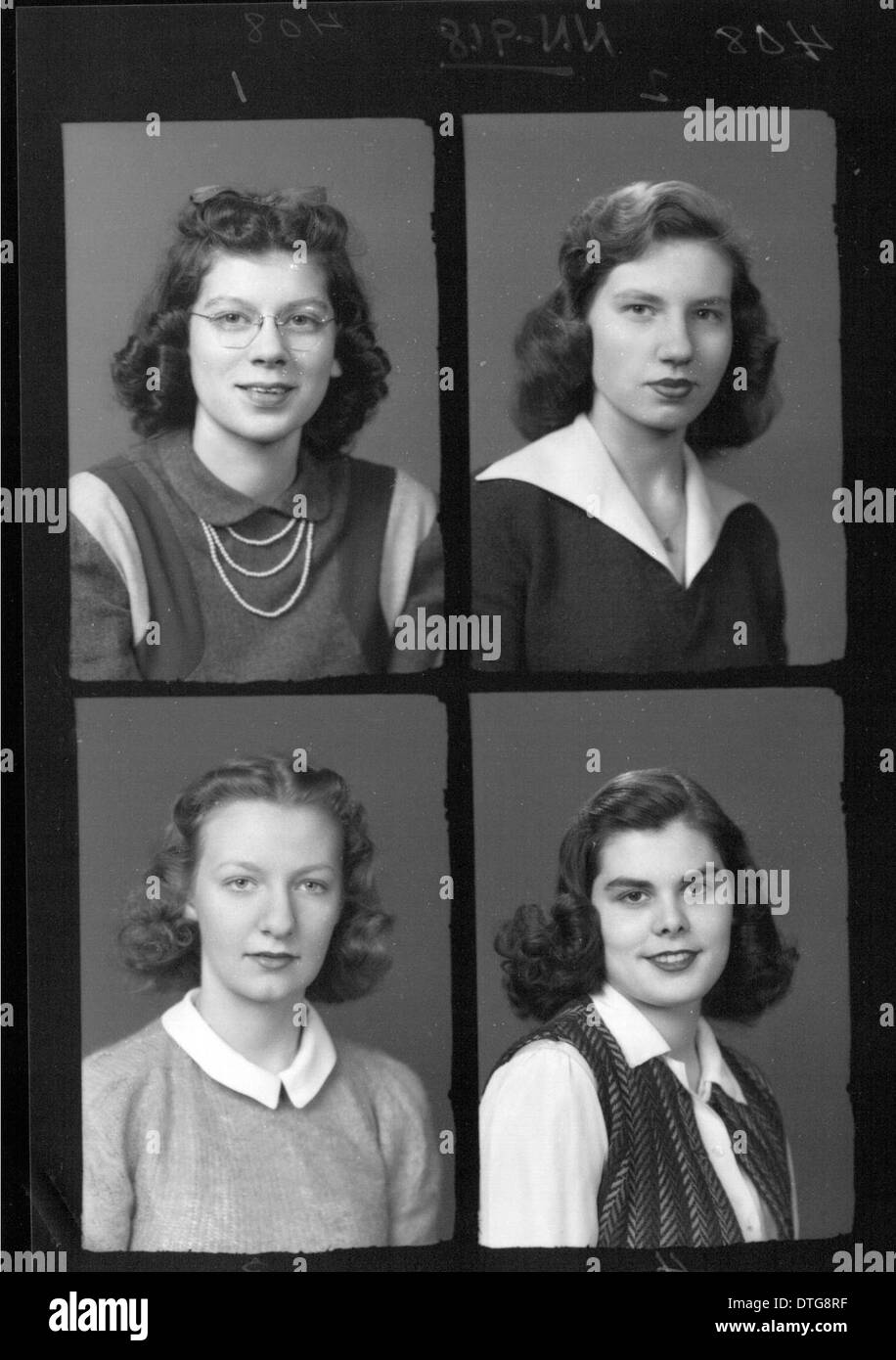 The 1942 McGuffey High School yearbook portraits capture students at a ...