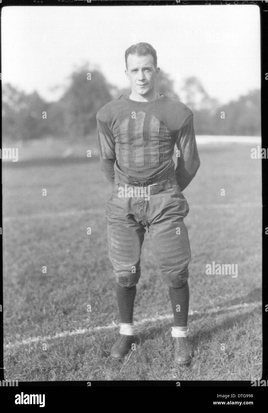 This portrait photograph shows Gordon Wilson, a football player, in ...