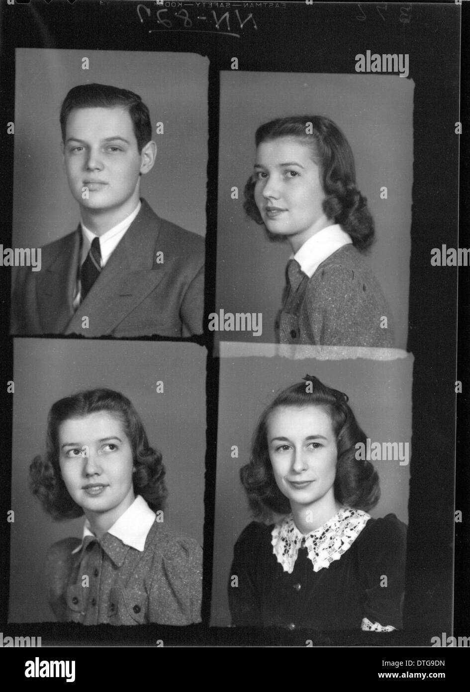 Old high school yearbooks Black and White Stock Photos & Images - Alamy