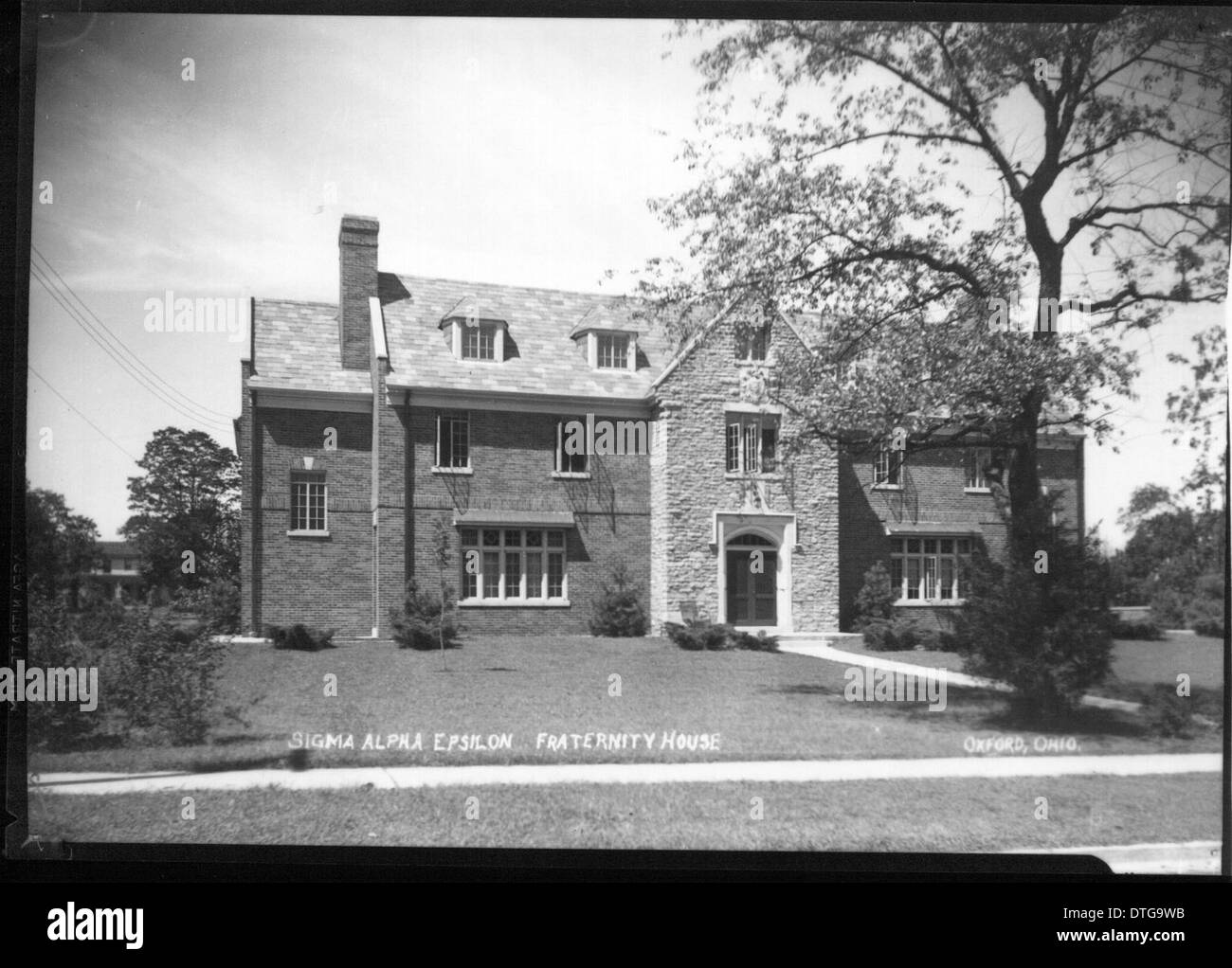 This photograph captures the Sigma Alpha Epsilon house at Miami ...