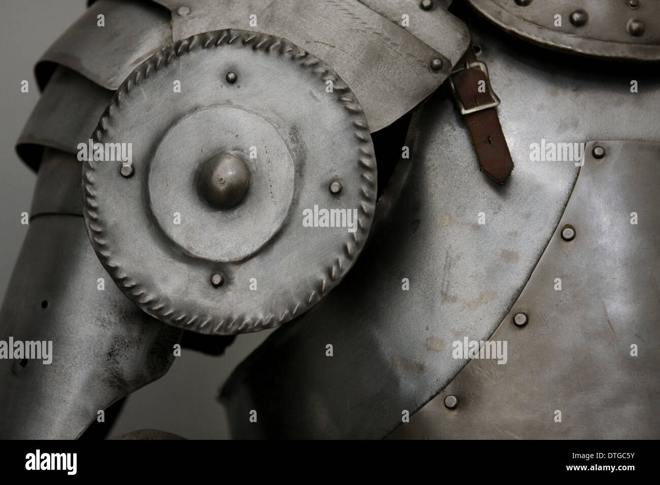 Old tin/silver armor chest piece from medieval times. Used to protect ...