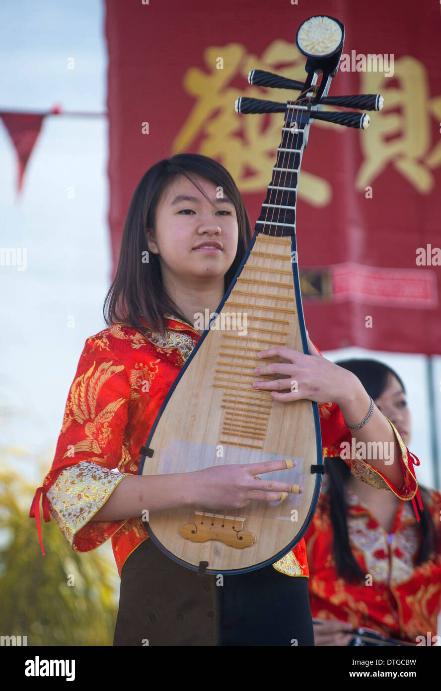 Chinese musician perform during the Chinese New Year celebrations held ...