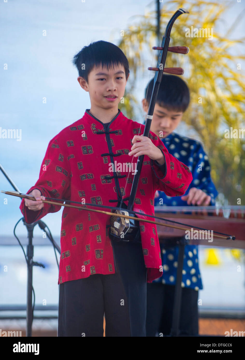 Chinese musician perform during the Chinese New Year celebrations held ...