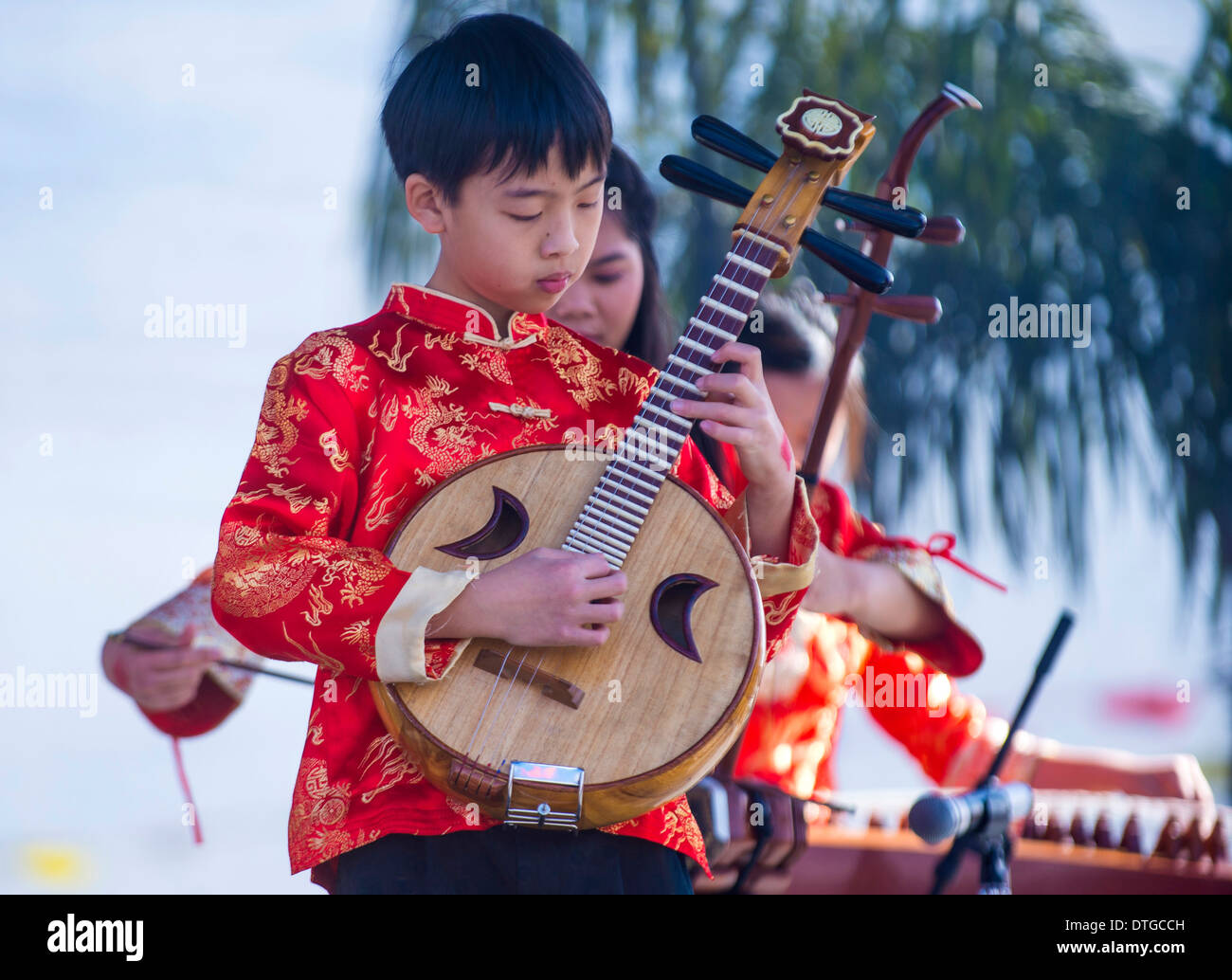Chinese musician perform during the Chinese New Year celebrations held ...