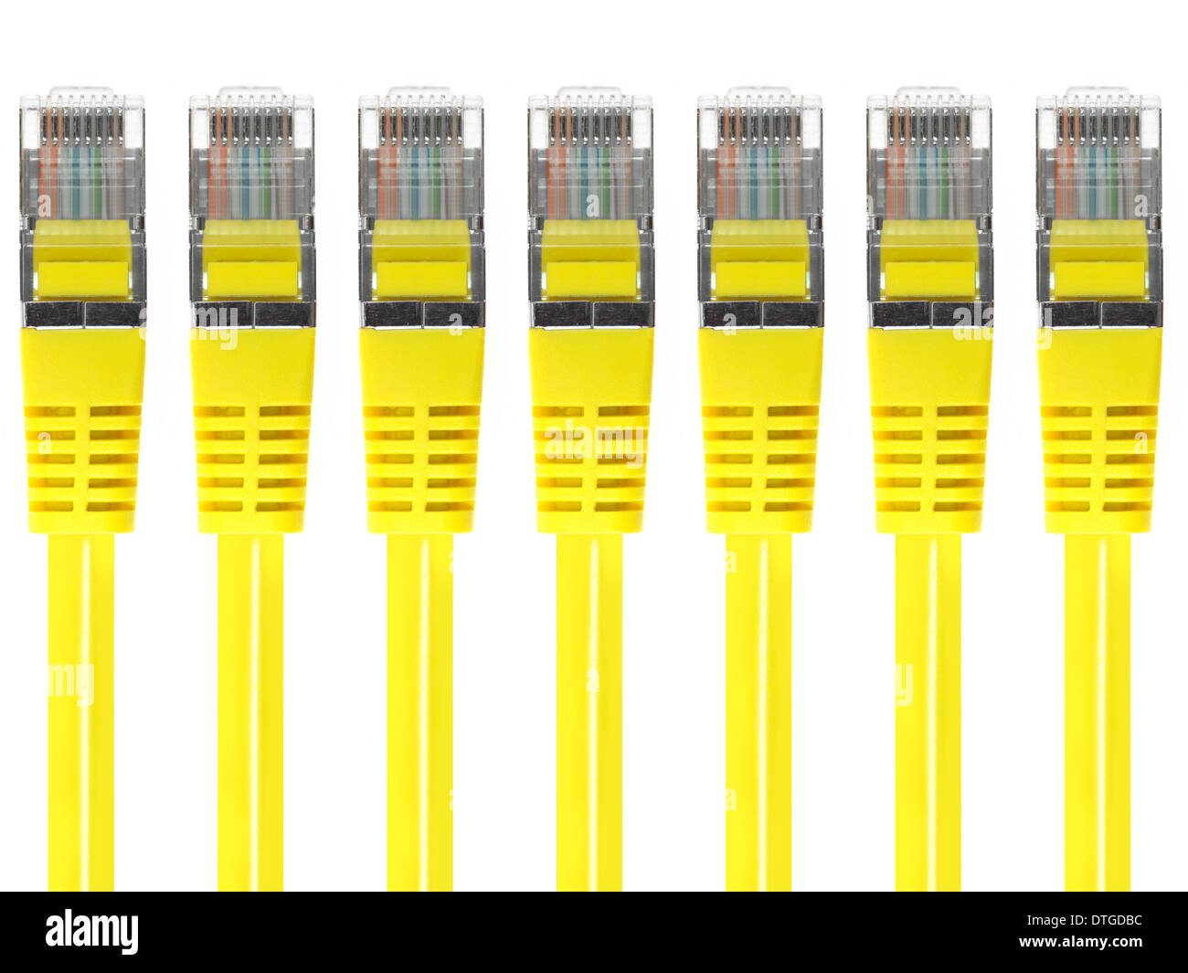 Ethernet cables isolated against a plain background Stock Photo - Alamy