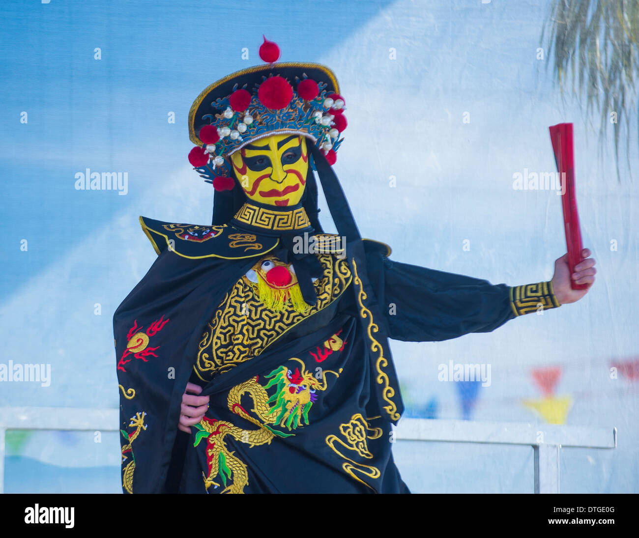 Chinese master of masks perform at the Chinese New Year celebrations ...