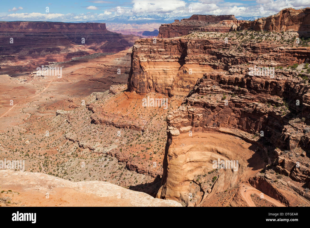 Shafer Canyon and the Shafer Trail Road from The Neck, Canyonlands ...