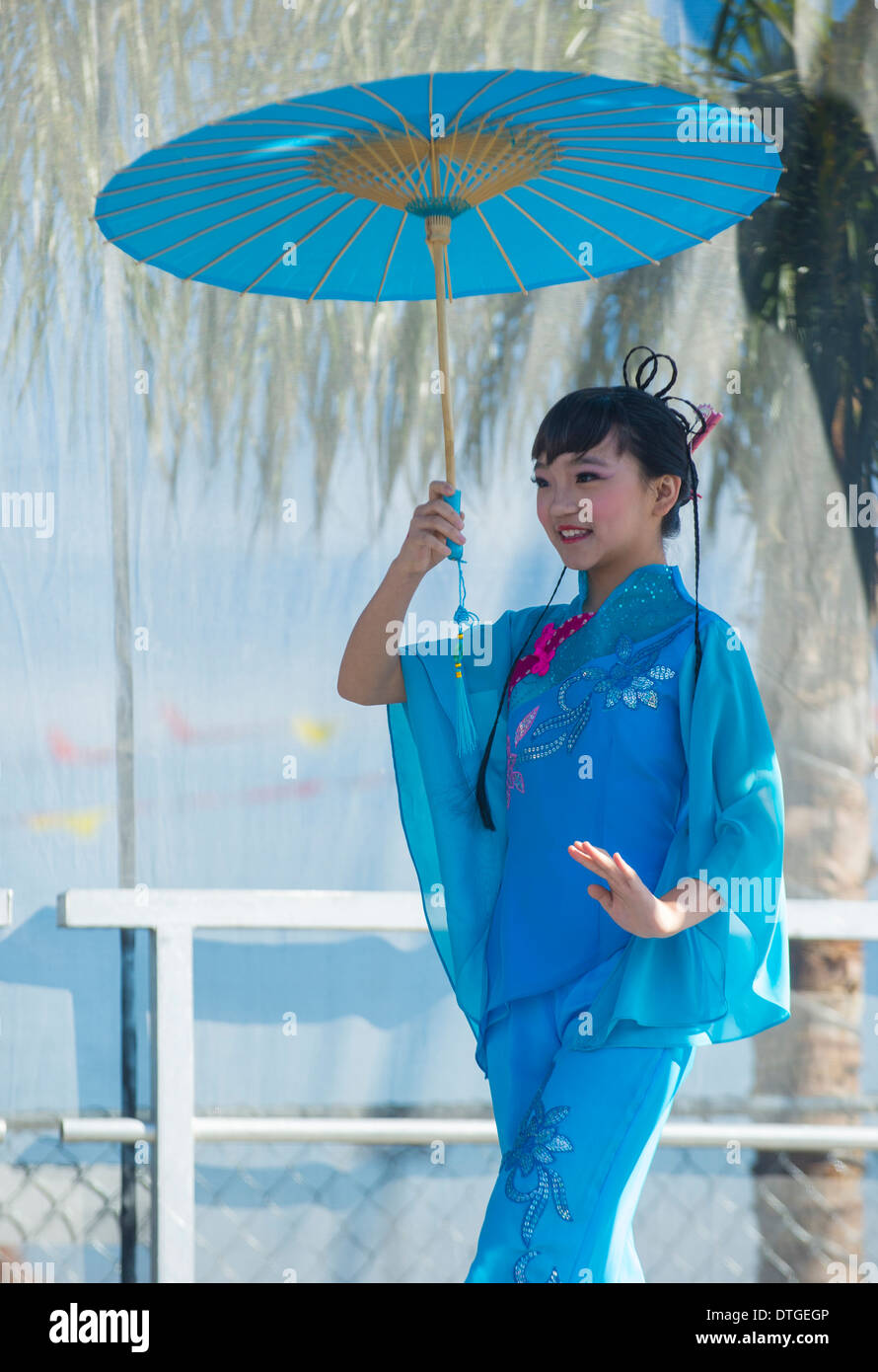 Chinese folk dancer perform at the Chinese New Year celebrations held ...