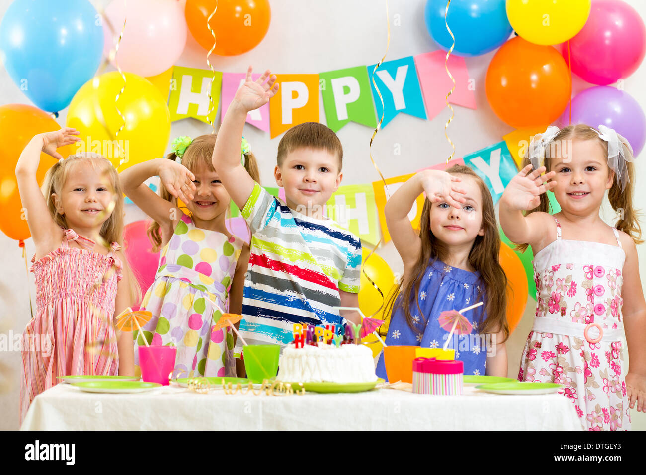 Happy Kids Celebrating High Resolution Stock Photography and Images - Alamy