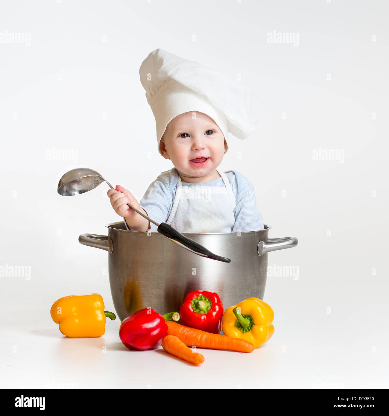Adorable baby cook pan hi-res stock photography and images - Alamy