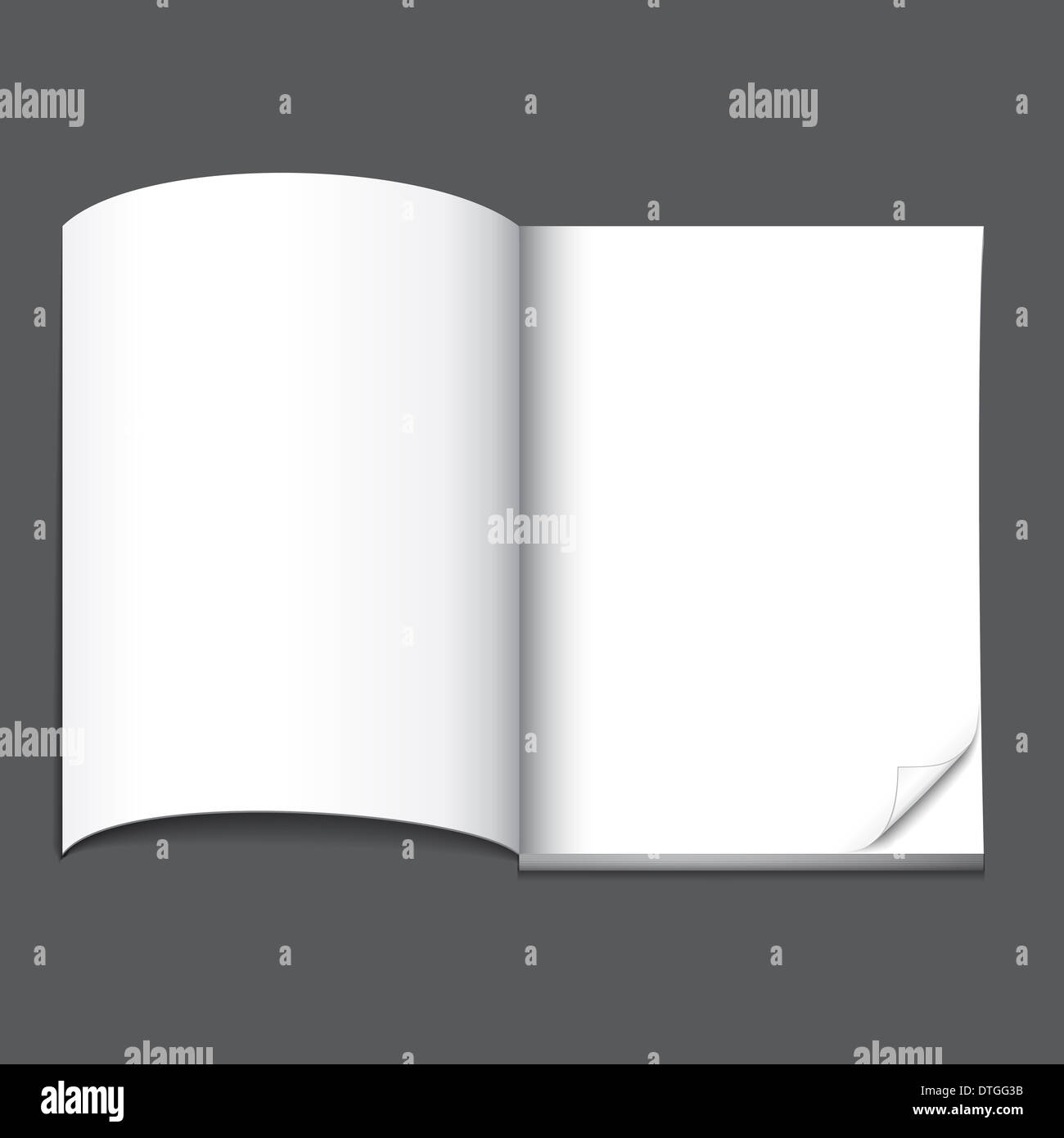 open blank magazine page, ready for your design Stock Photo - Alamy