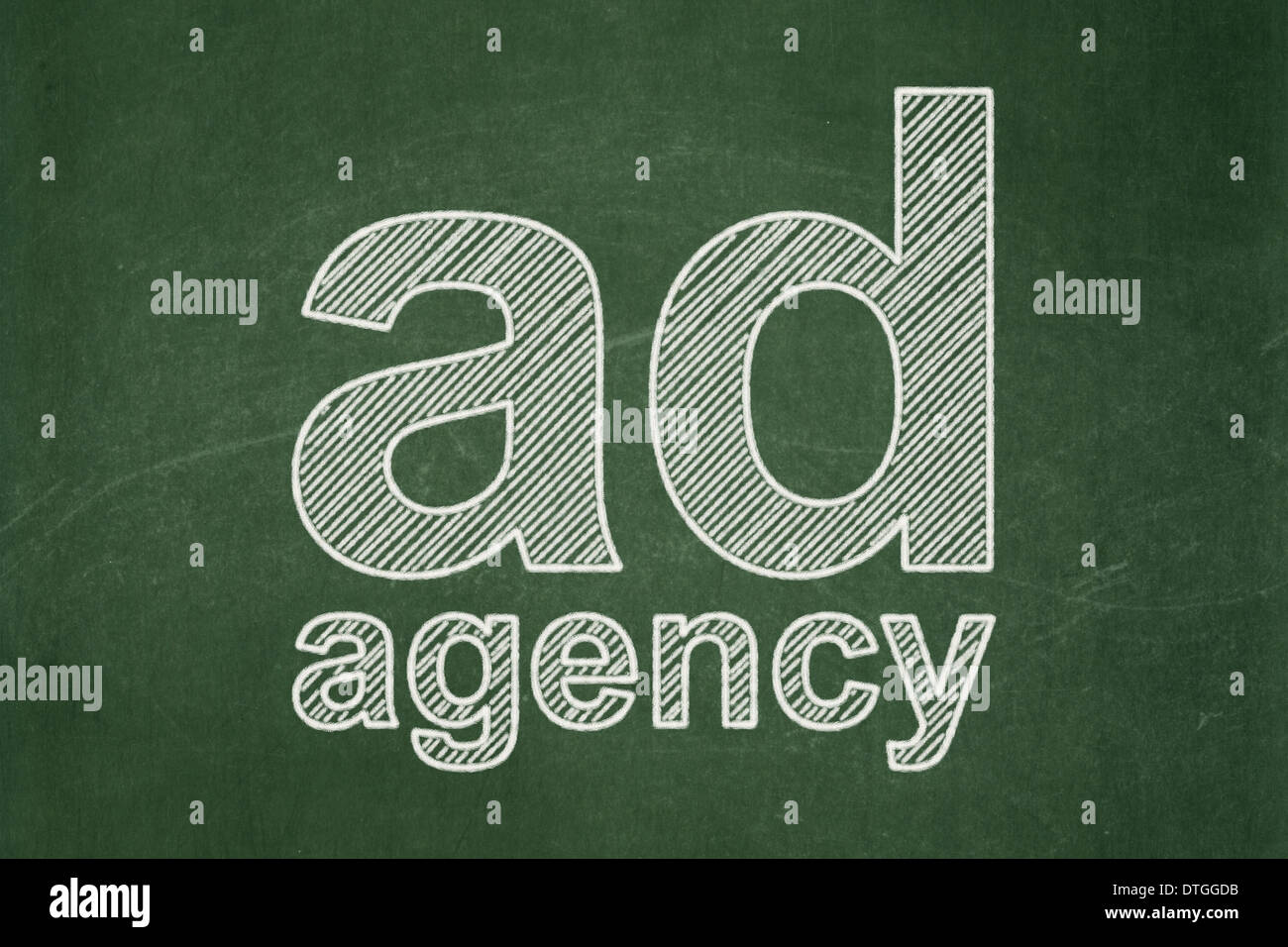 Advertising concept: Ad Agency on chalkboard background Stock Photo - Alamy