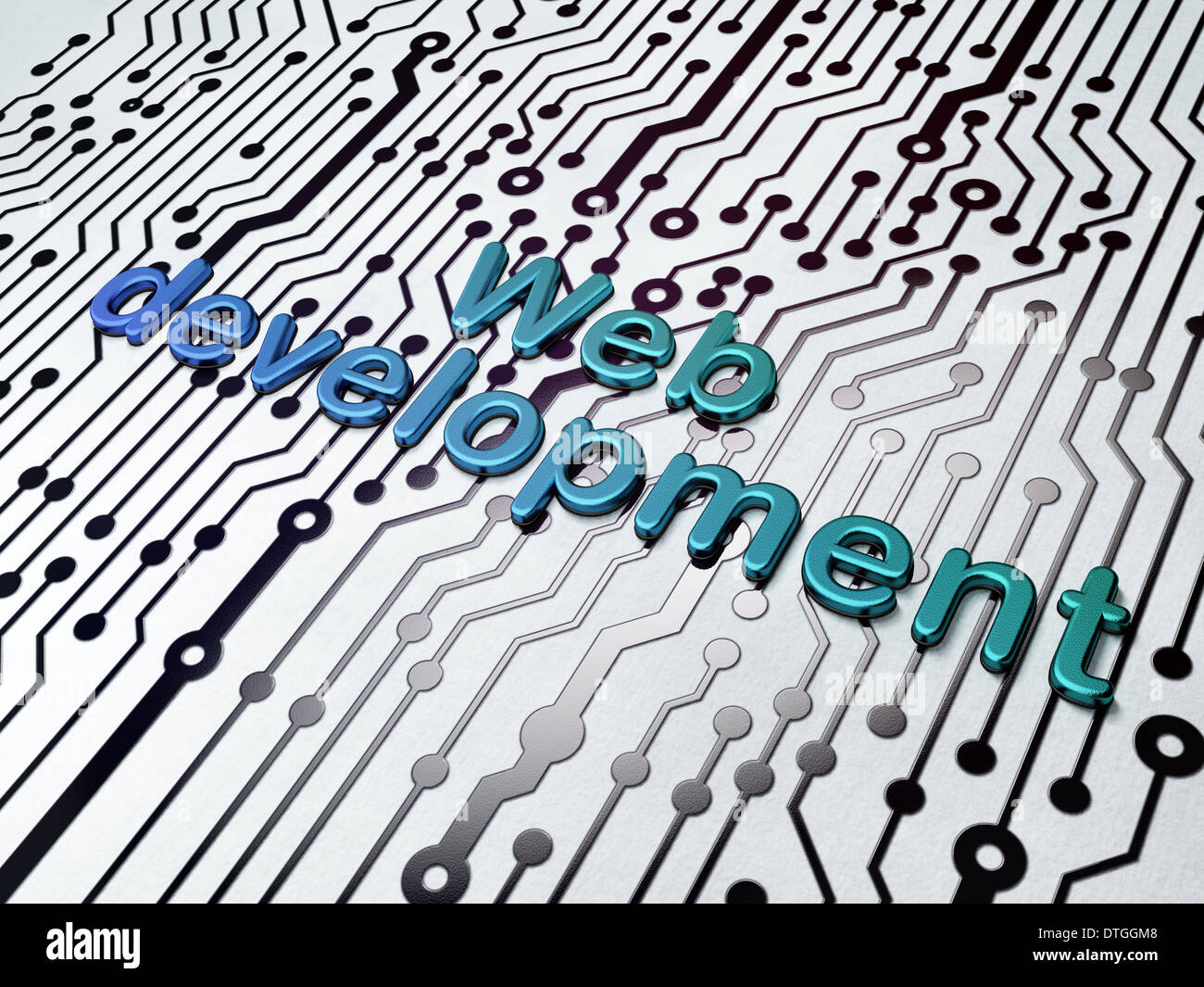 Web development concept: Web Development on Circuit Board background ...