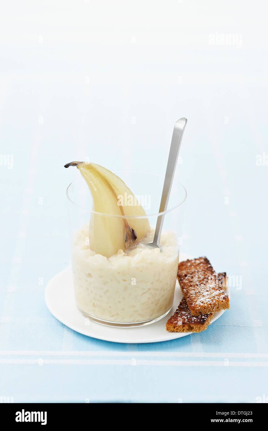 Pear à la condé Stock Photo - Alamy
