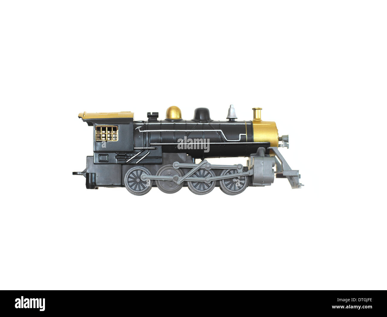 A toy train isolated against a white background Stock Photo - Alamy