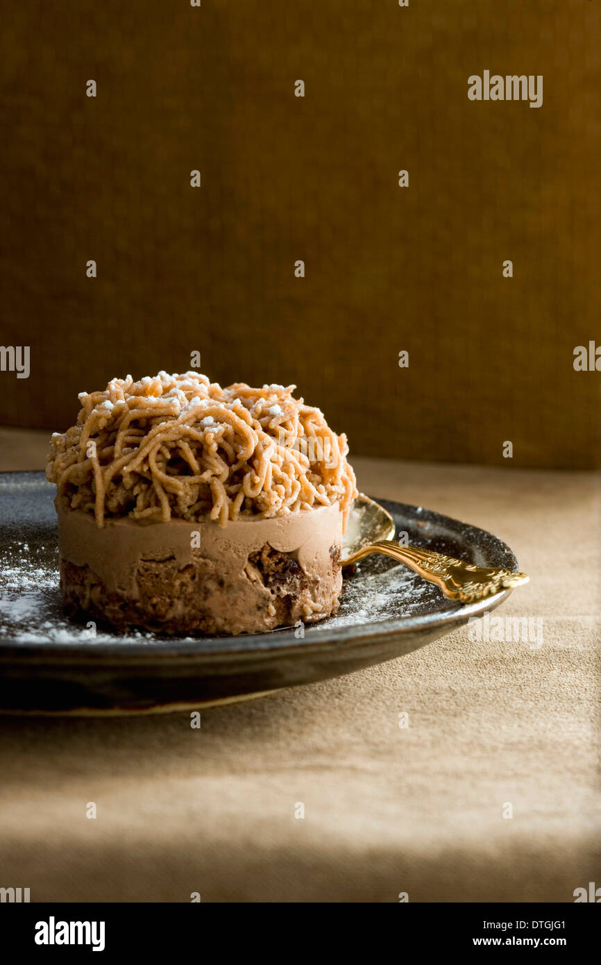 Mont blanc chestnut dessert hi-res stock photography and images - Alamy