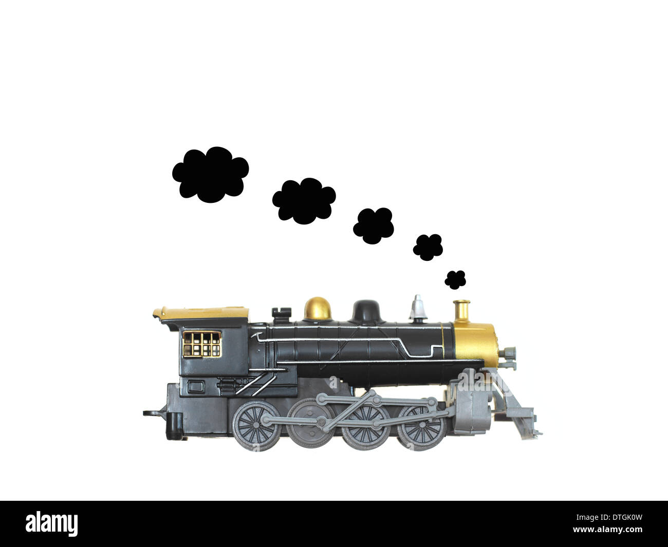A toy train isolated against a white background Stock Photo - Alamy