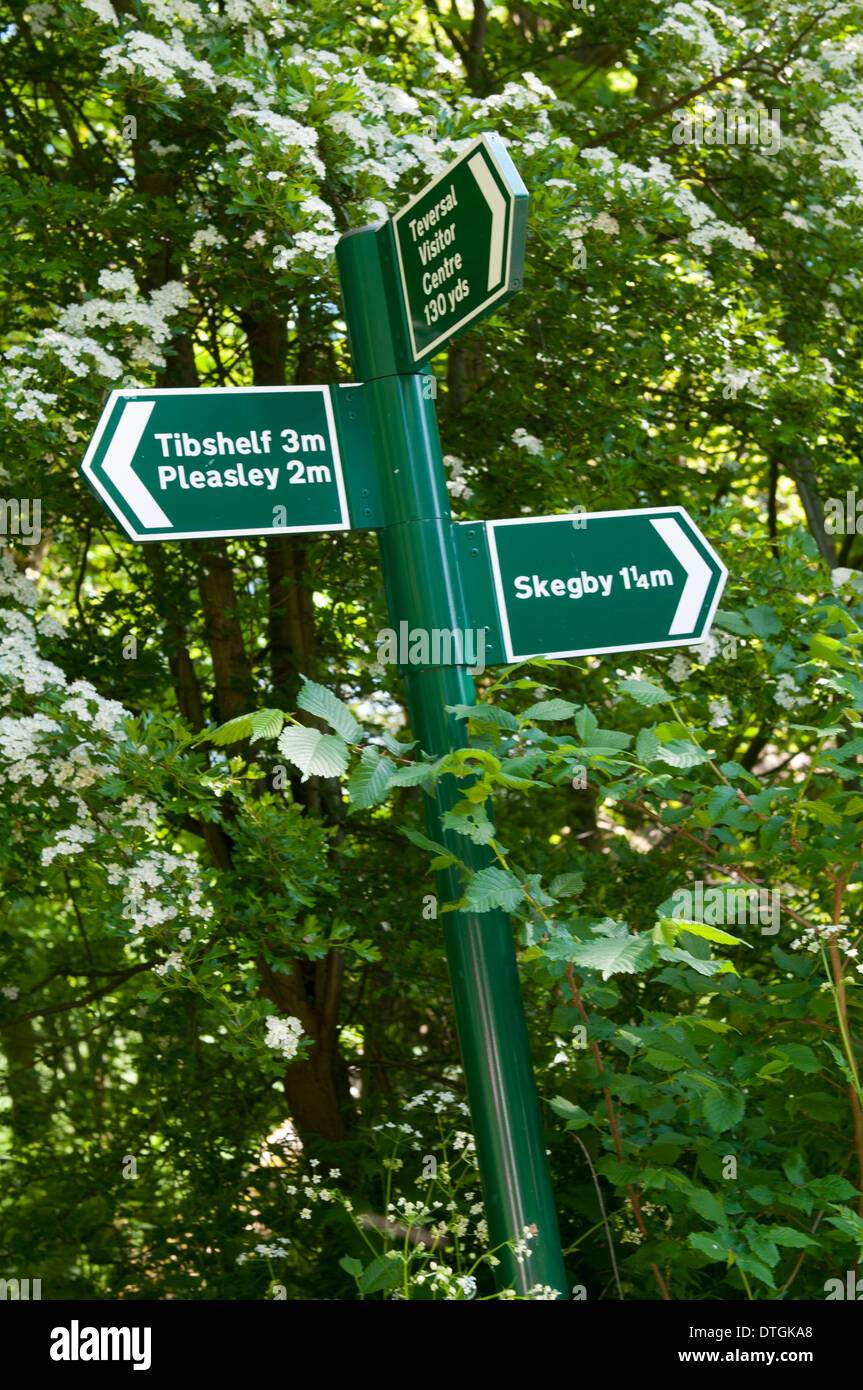 Directional arrows on the Teversal Trail, Sutton in Ashfield ...