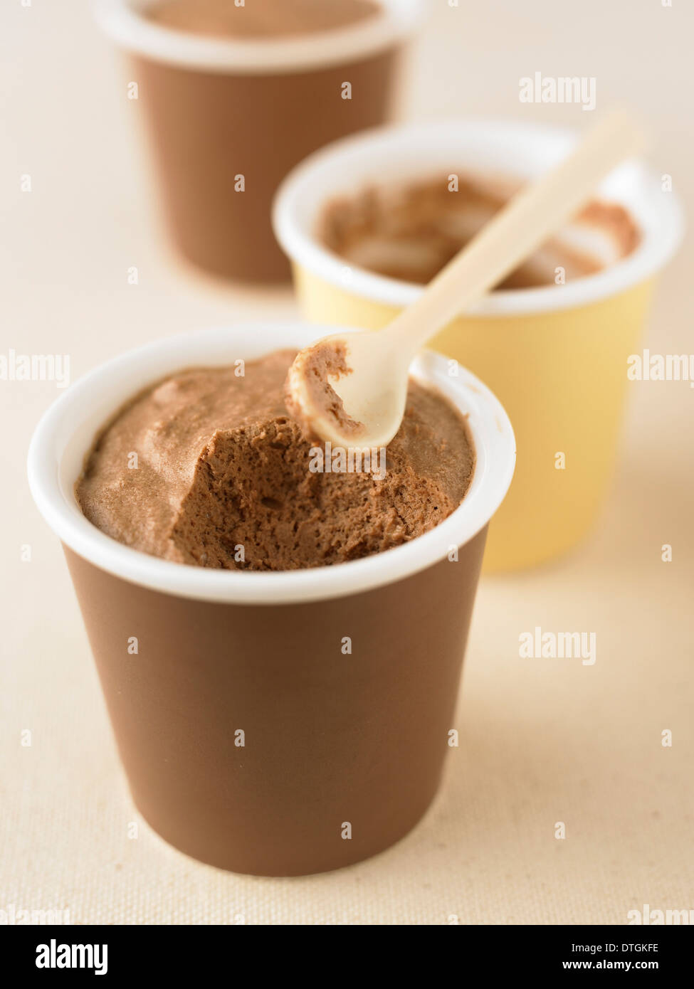 Milk chocolate mousse Stock Photo - Alamy