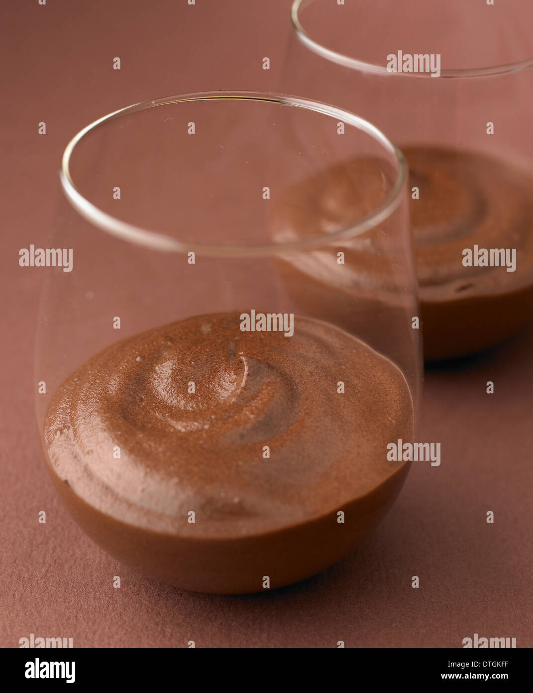 Dark chocolate mousse Stock Photo - Alamy